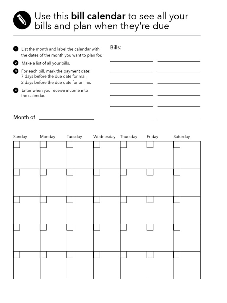 Bill Calendar | PDF