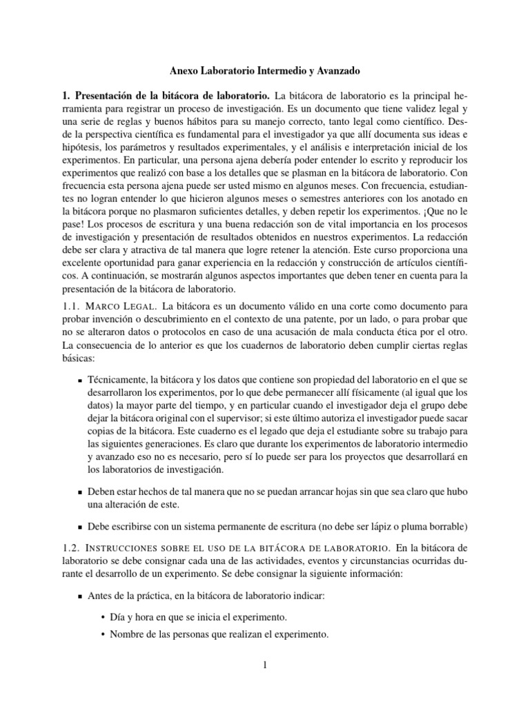 Recomendaciones_Bit_cora_e_Informe - Copy | PDF | Experimentar | Laboratorios