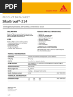 Sikagrout®-215 (New) : Product Data Sheet | PDF | Concrete | Water