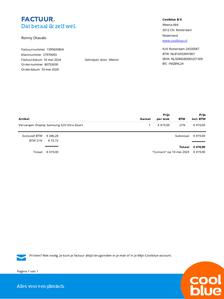 Factura Galaxy | PDF