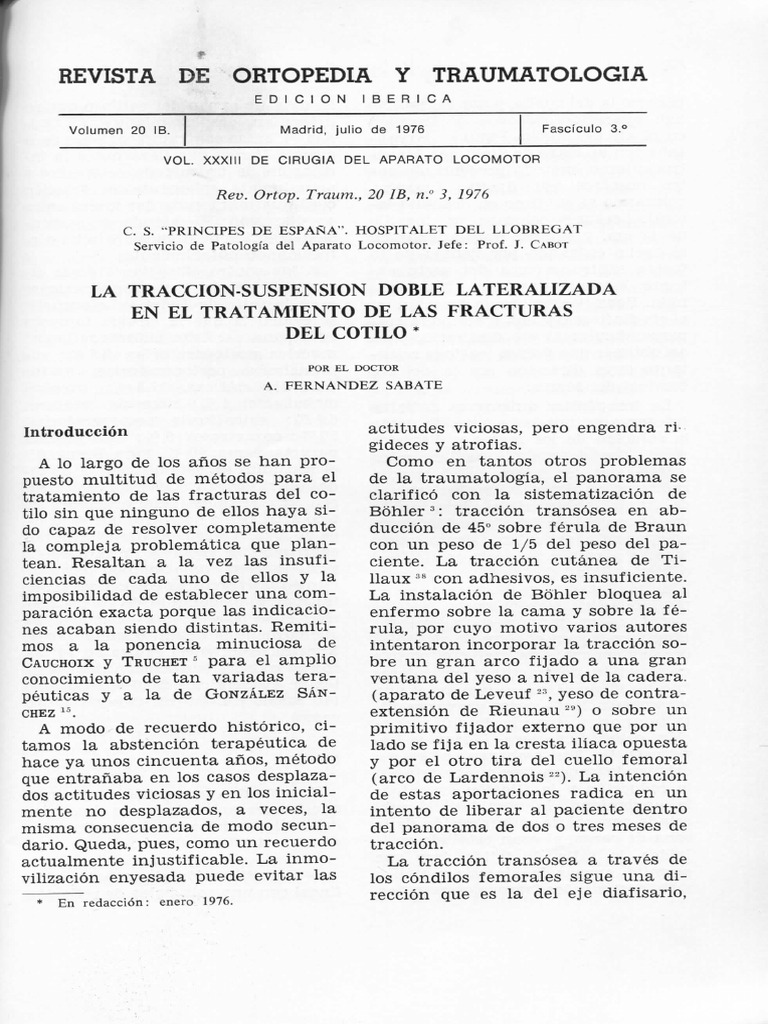 Tratamiento de Fracturas de Cotilo | PDF | Traumatologia | Extremidades ...