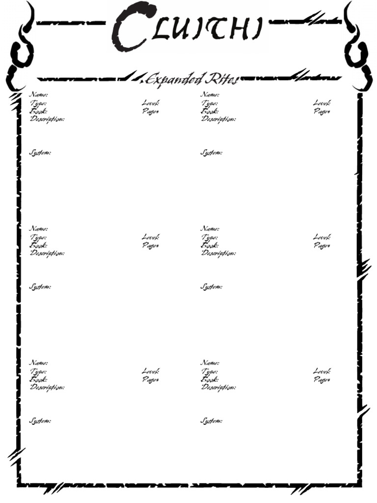 WOD - Werewolf - The Apocalypse - Character Sheet - Cluithi (Expanded ...