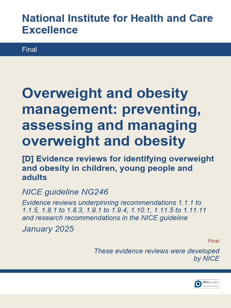 D Identifying Overweight and Obesity in Children Young People and ...