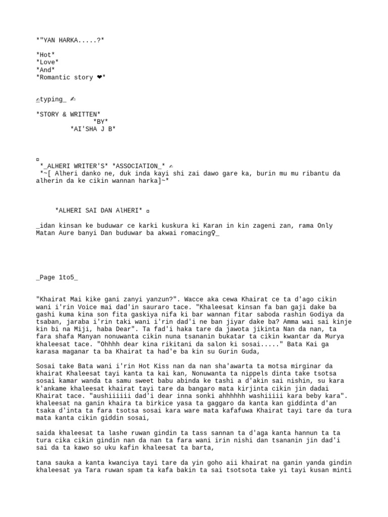 Yar Harka by Aisha j b | PDF