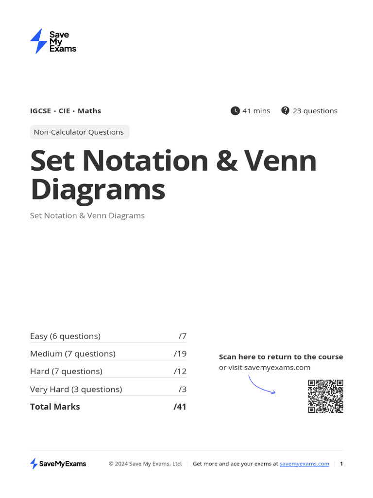 Venn Diagrams & Set Notation Practice | PDF | Infographics | Conceptual ...