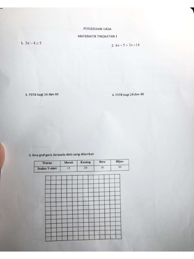 Latihan Math F1 | PDF