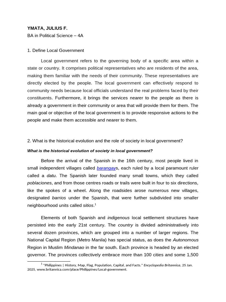 1st assignment | PDF | Metro Manila | Philippines