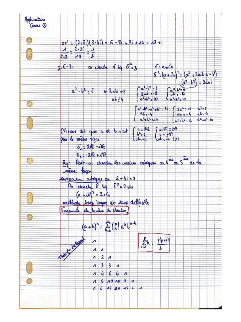 Cours Complexes + | PDF