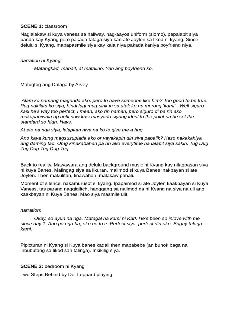 2 Steps Behind Script | PDF