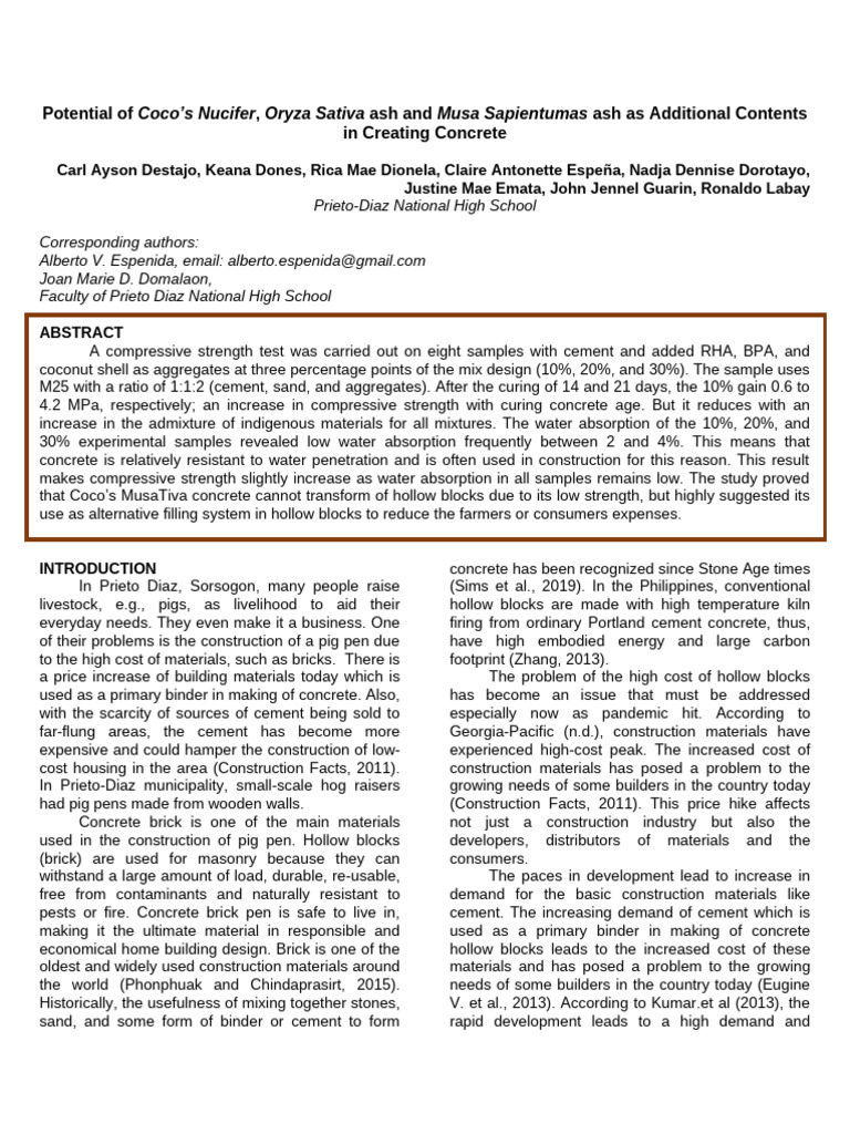 Updated-Revised Carl 2-Columns | PDF | Concrete | Cement