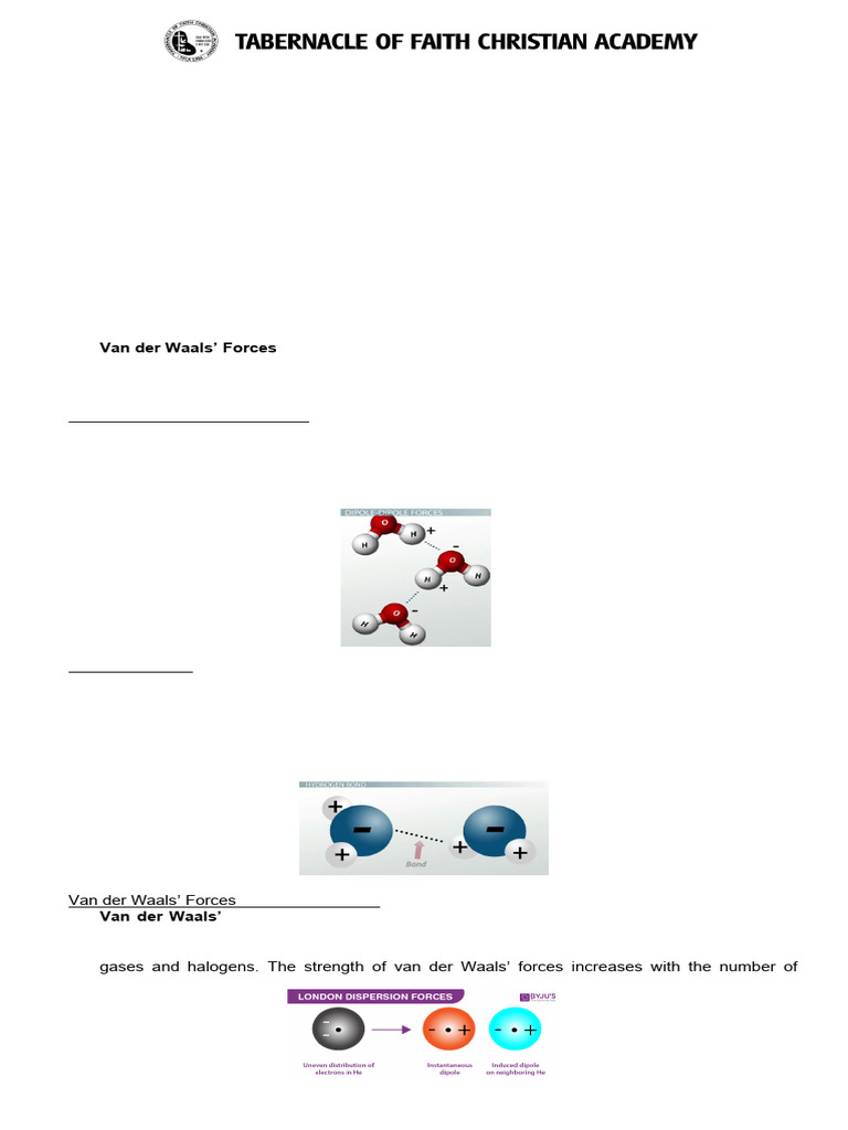WORKSHEET ^N1 - Chem 2 | PDF | Intermolecular Force | Chemical Bond