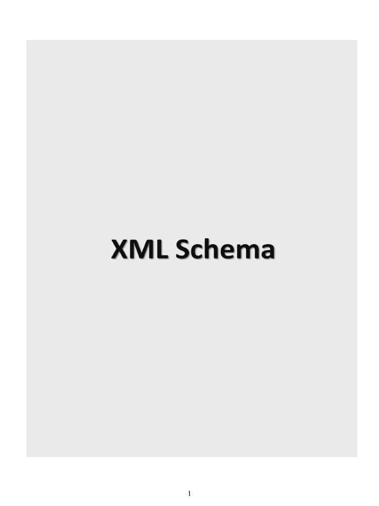 Xmlschema 3 | PDF