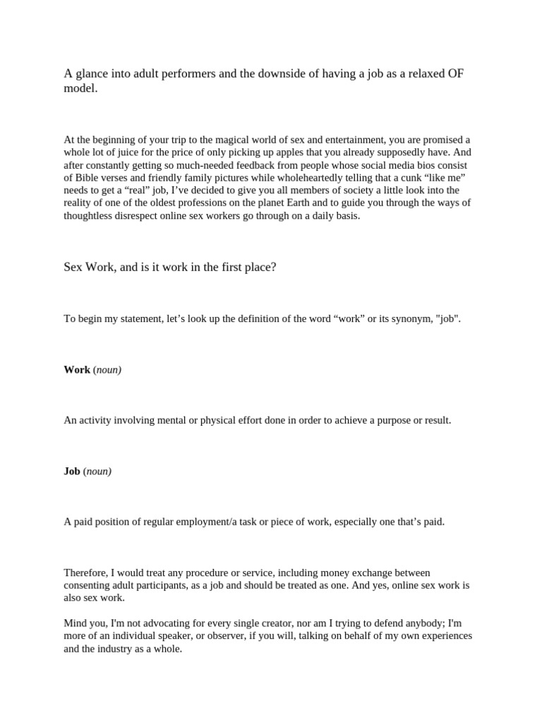 Sex Work Article 1 Pdf Sex Work Customer