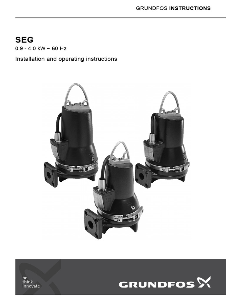 Grundfos SEG Pump Installation Guide | PDF | Pump | Electricity