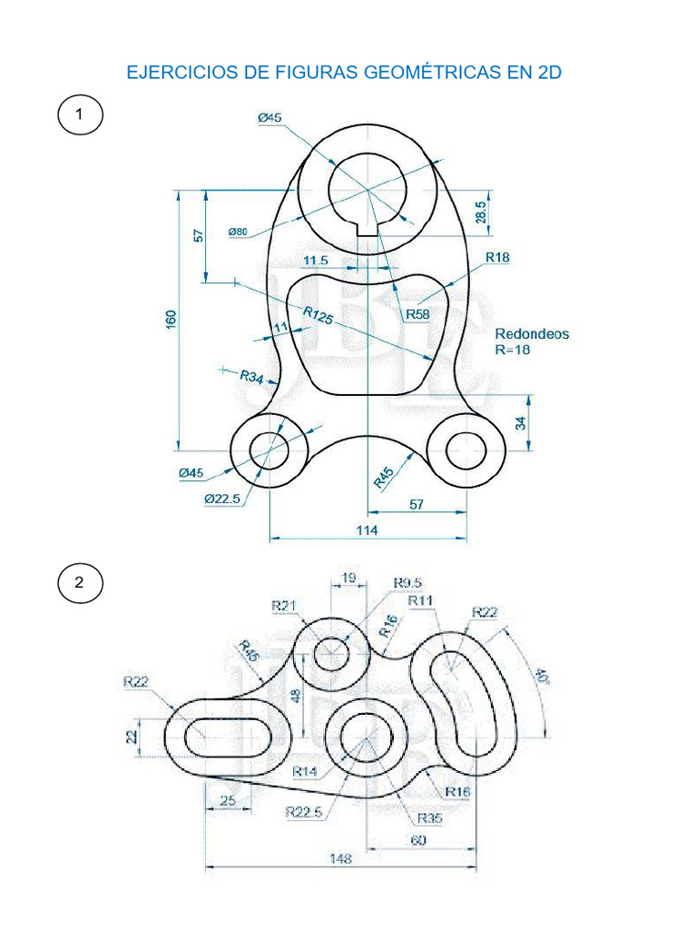 Ejercicios de Figuras Geométricas en 2D | PDF