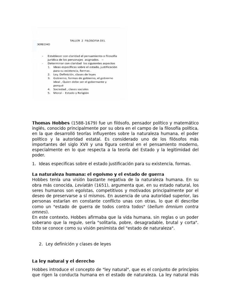 Thomas Hobbes | PDF | Contrato social | La Ley natural