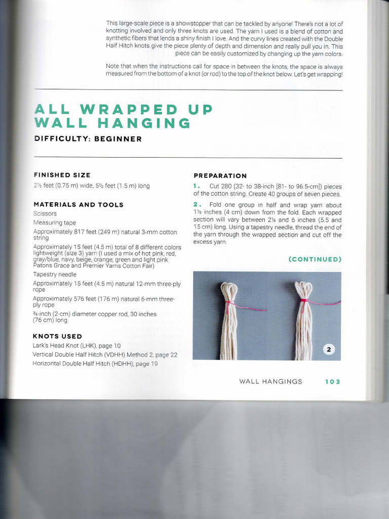 All Wrapped Up Wall Hanging Macrame | PDF