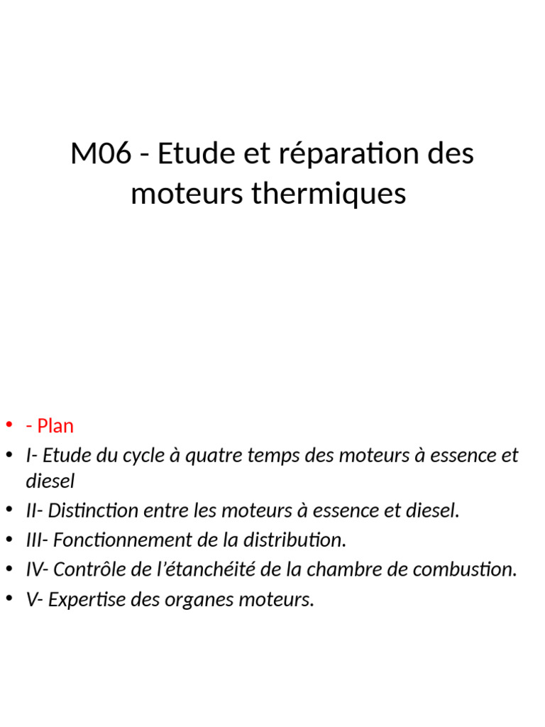 M06 moteur_thermique | PDF | Piston | Injection (moteur)