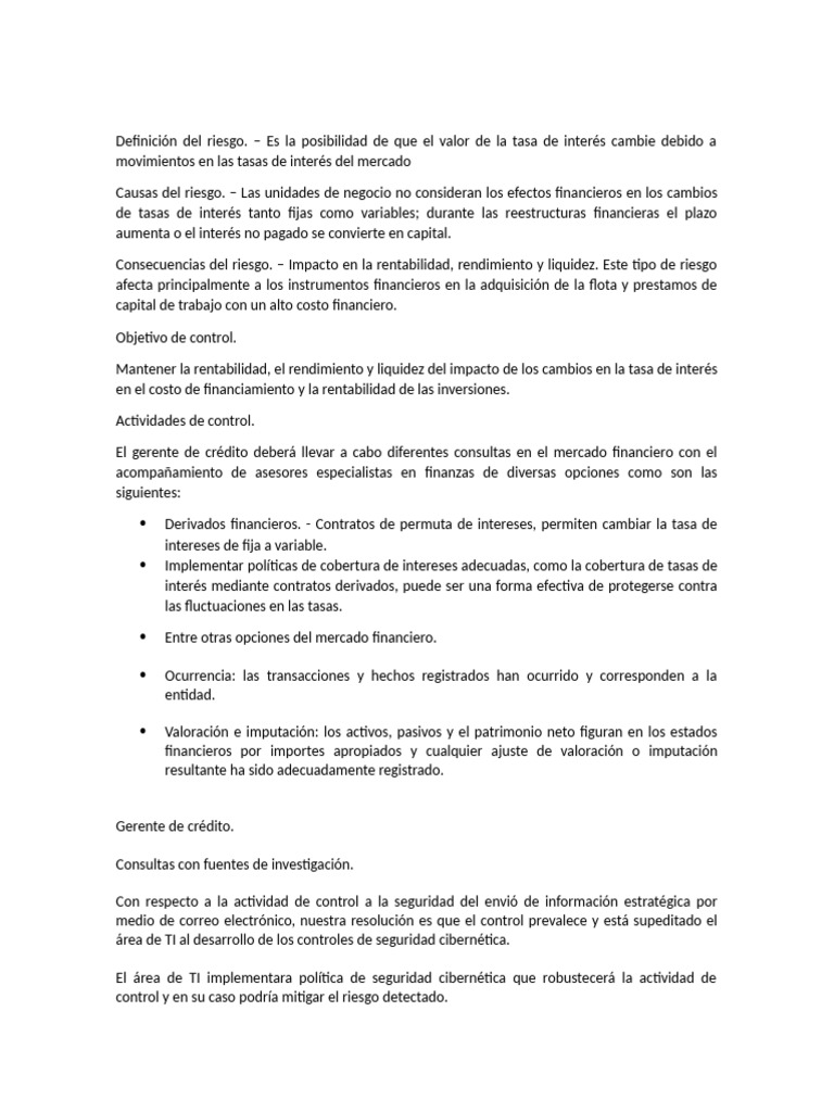 Definición Del Riesgo | PDF