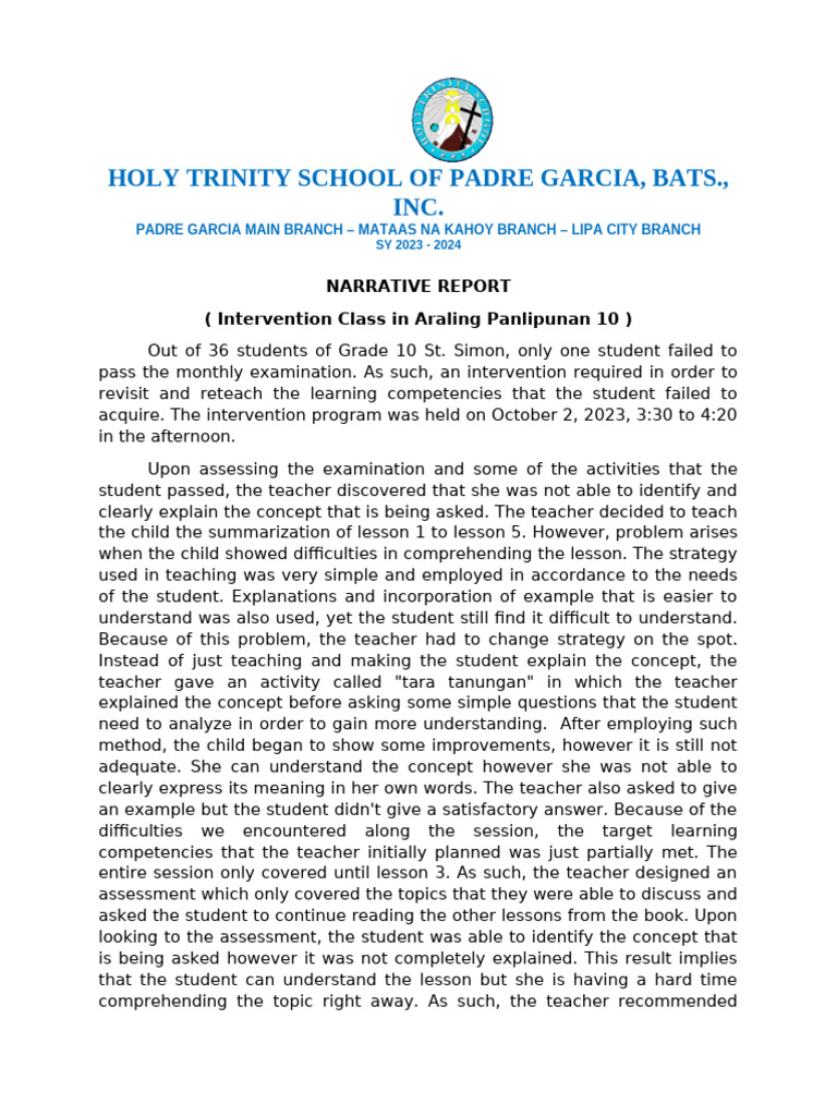 intervention | PDF | Reading Comprehension | Behavior Modification