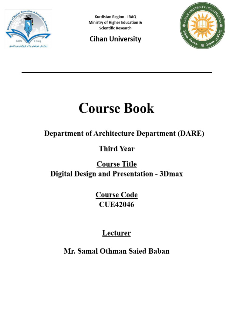 3dmax Course Book 2024-2025 | PDF | 3 D Computer Graphics