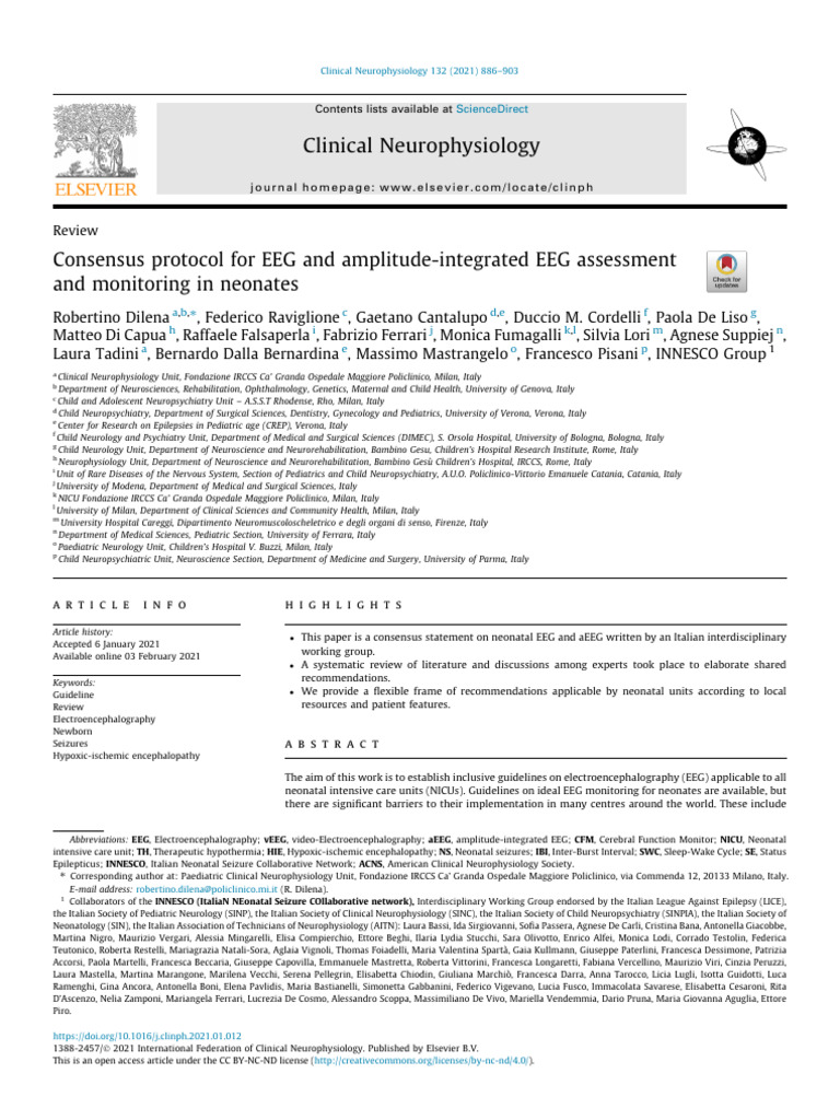 Consensus Protocol For EEG in Neonates | PDF | Electroencephalography ...