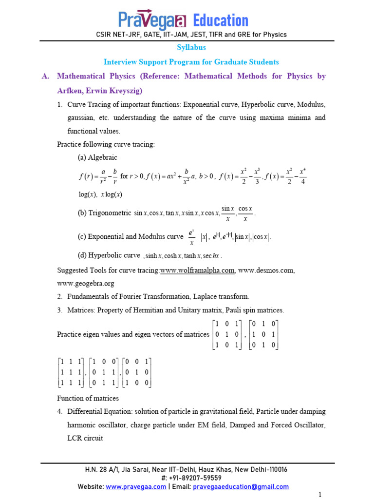 Syllabus For Interviwe Support Program For Graduate Students | PDF | Crystal Structure | Diffraction