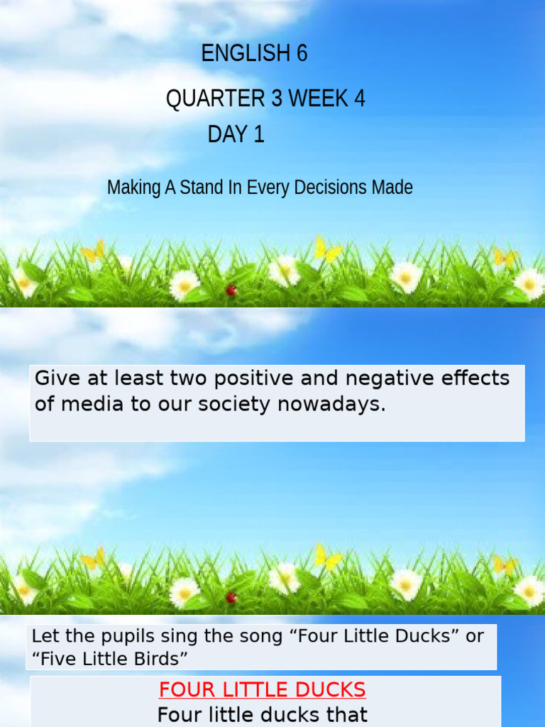 ENGLISH 6 PPT Q3 W4 Day 1-5 - Sequencing Events, Prefixes Suffix, Graphic Organizer, Sentences ...