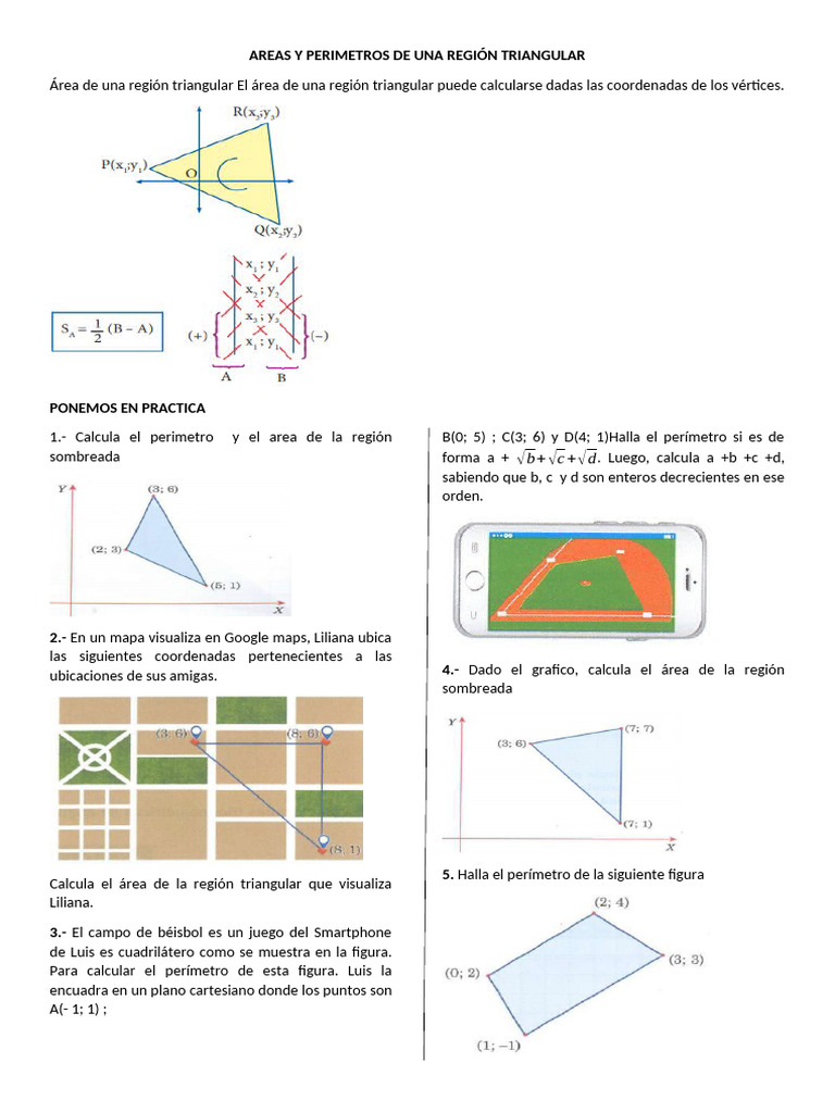 Areas y Perimetros de Una Región Triangular | PDF