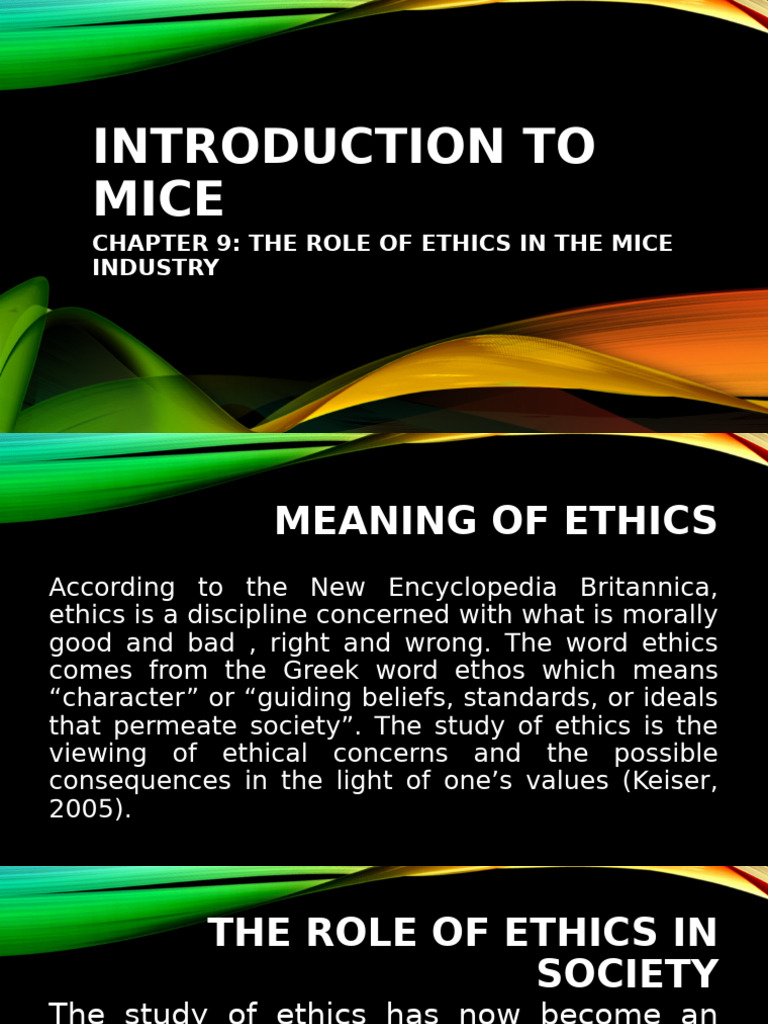 HPC 7 Lesson 9 The Role of Ethics in The MICE Industry | PDF | Business ...