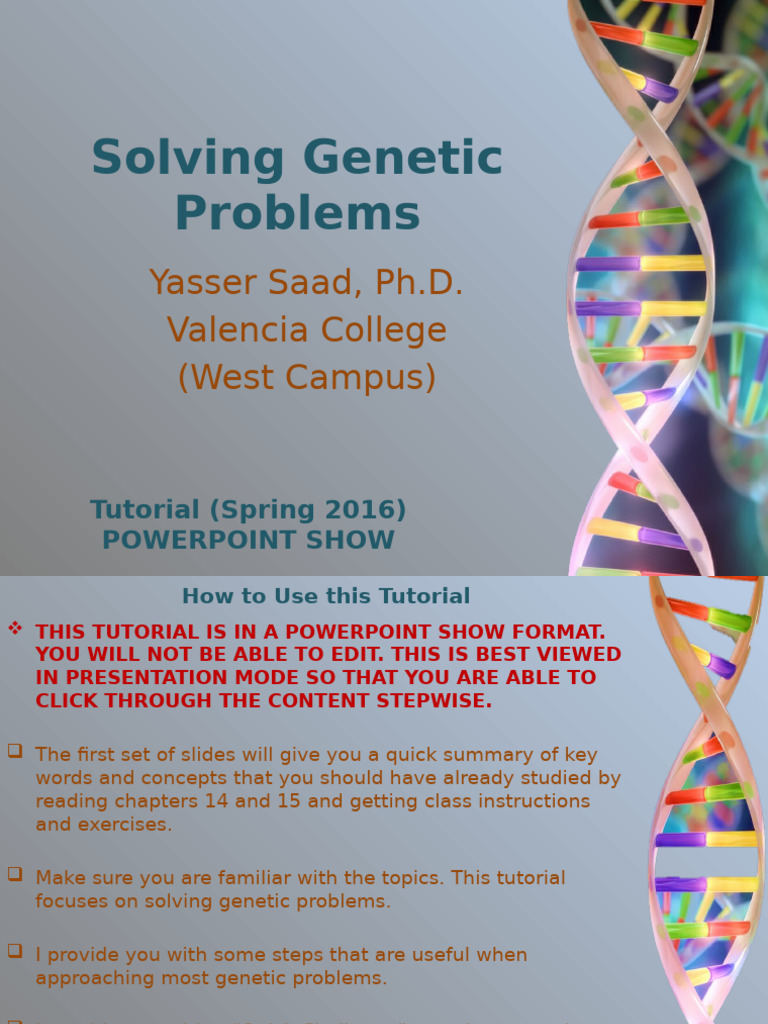 Solving Genetic Problems (1!1!20) | PDF | Dominance (Genetics) | Genotype