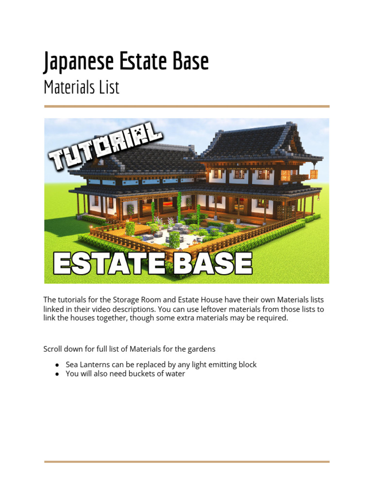 Japanese Estate Base | PDF