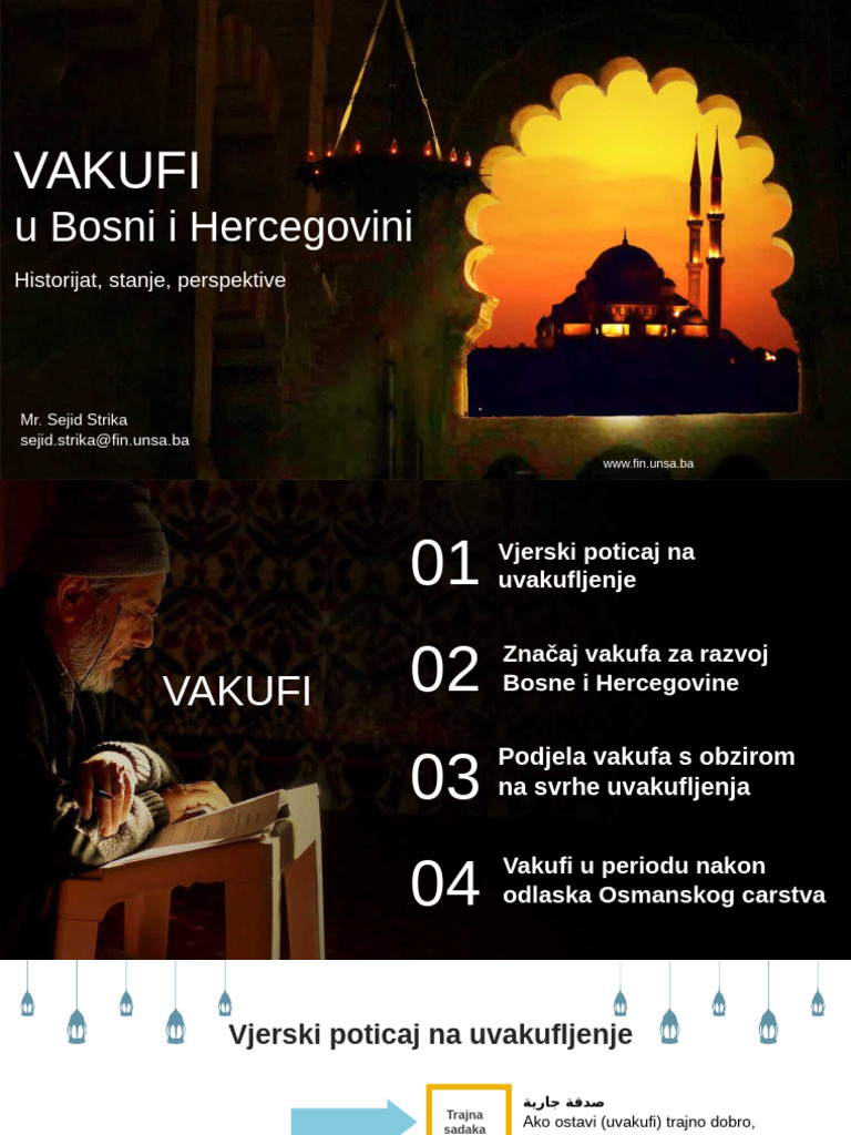 VAKUFI - Historijat I Stanje | PDF