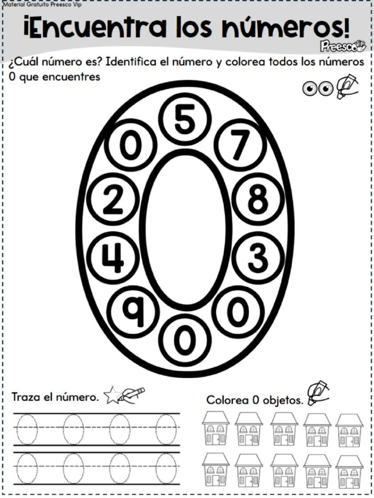 Hojas de Trabajo 0 Al 20 Material de Cortesia de Preesco Vip | PDF