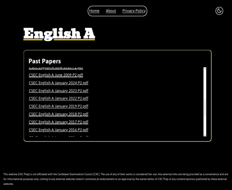CSEC English A Past Papers Collection | PDF