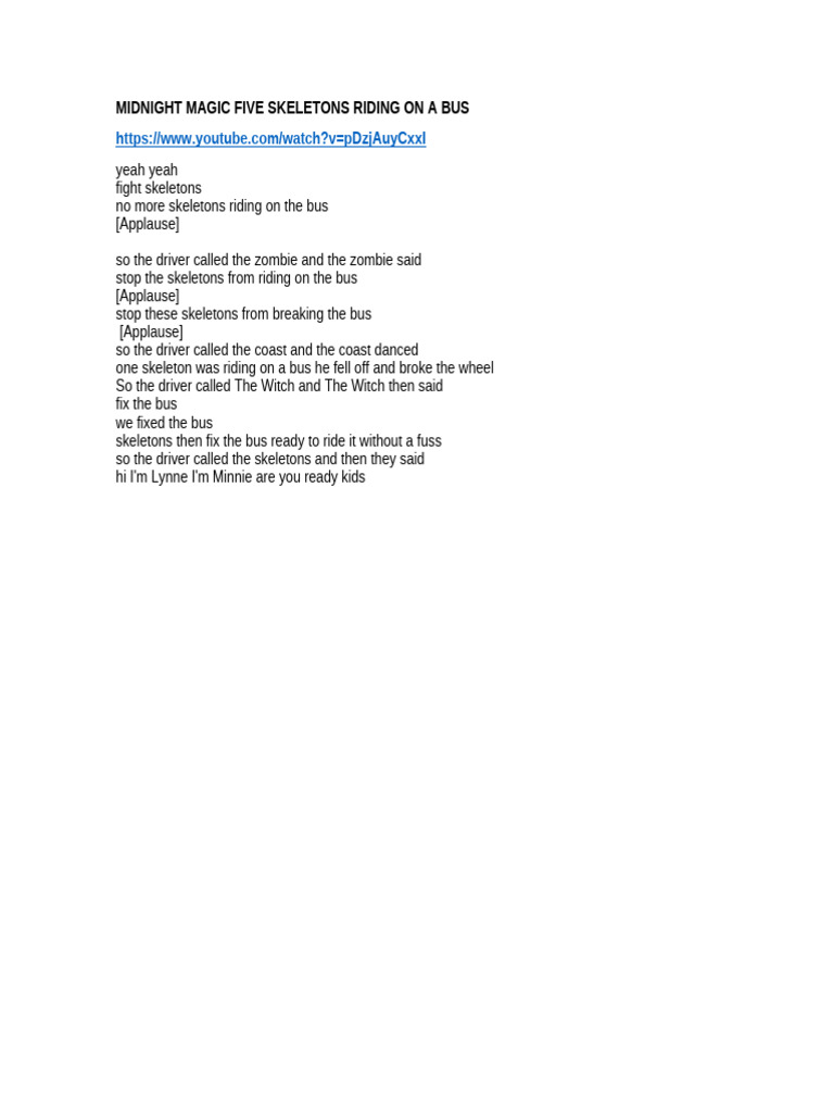 "Skeletons on a Bus: A Midnight Adventure" | PDF