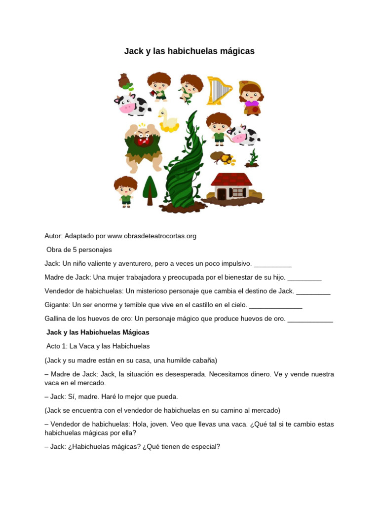Jack y Las Habichuelas Mágicas | PDF