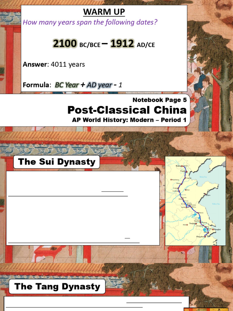 Post-Classical China: Sui to Song Dynasties | PDF | Tang Dynasty | China