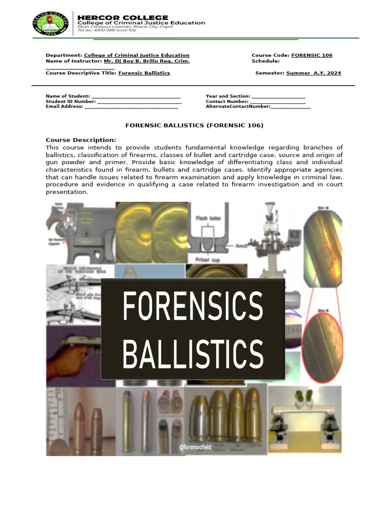 FORENSIC BALLISTICS | PDF | Gun Barrel | Firearms