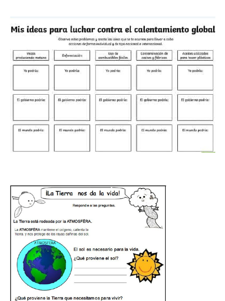 Calentamiento Global Actividades | PDF