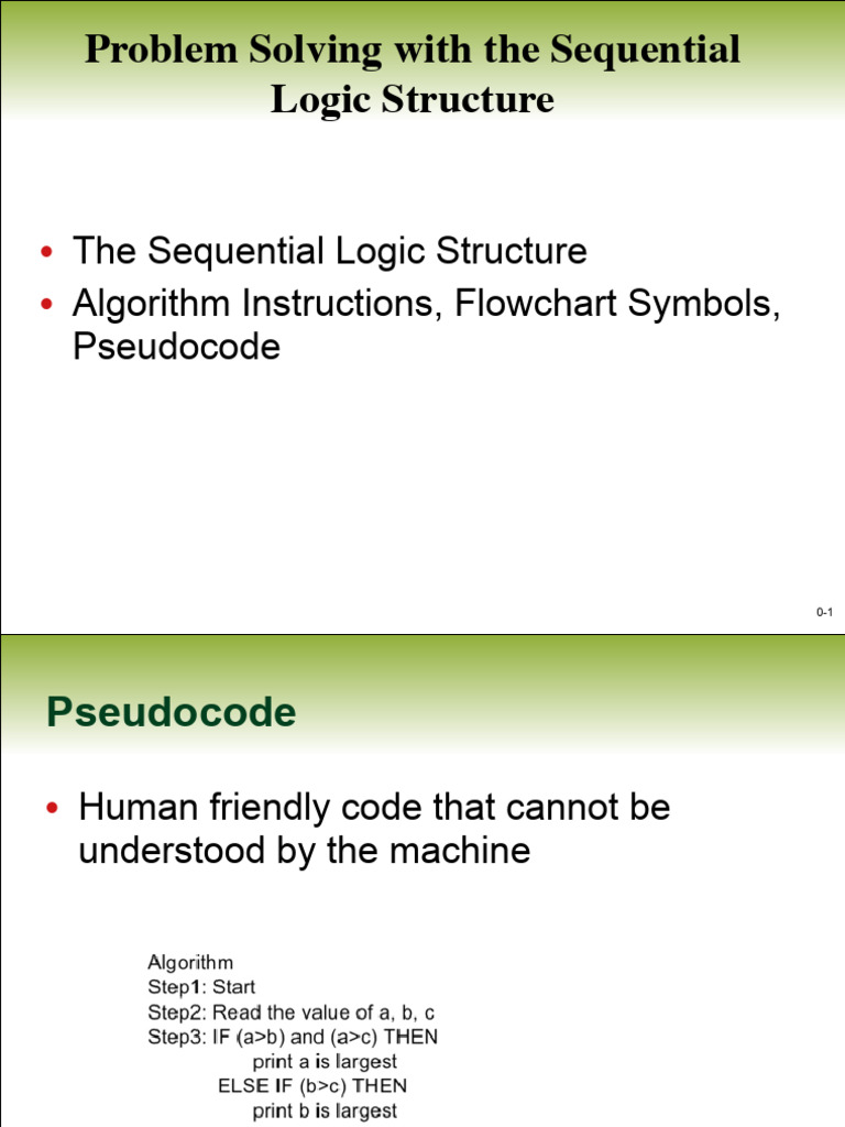 Problem Solving with Flowcharts & Pseudocode | PDF | Algorithms | Applied Mathematics