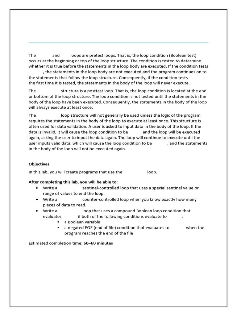 Lab 5 3 Using the Do While Looping Repetition Structure | PDF | Control ... Lab 5 3 Using the Do While Looping Repetition Structure | PDF | Control ...