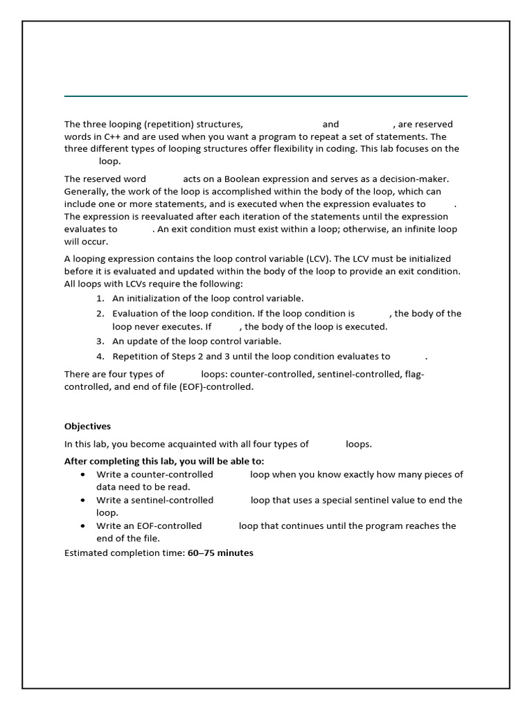 Lab 5 1 Using The While Looping Repetition Structure | PDF | Control ...