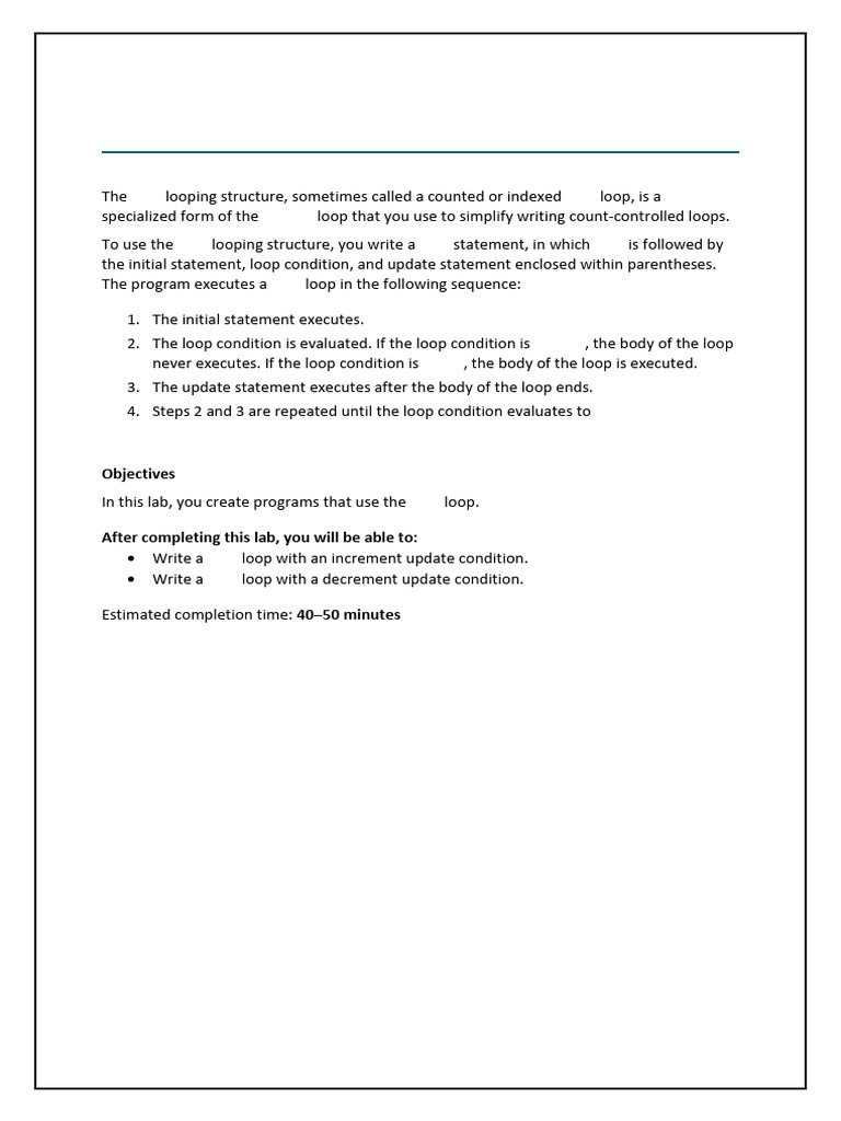 Lab 5 2 Using The For Looping Repetition Structure | PDF | Computer Program | Programming