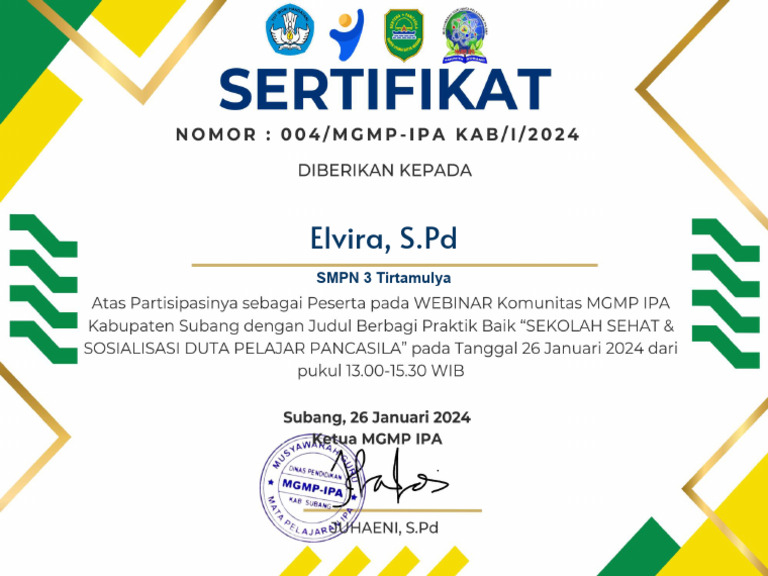 Sertifikat Web Ipa | PDF