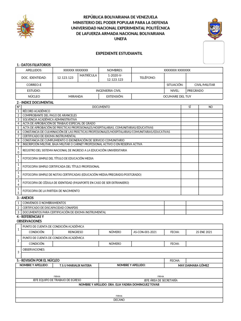 Planilla de Documentos | PDF