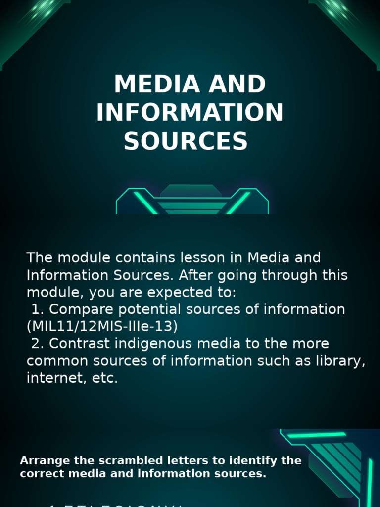 Media and Information Sources Guide | PDF | Libraries | Baidu