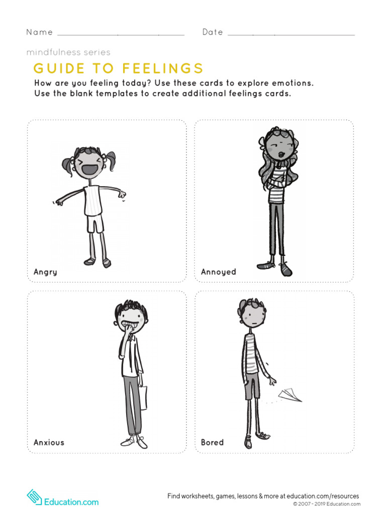 Mindfulness Feelings Cards | PDF | Feeling | Cognition