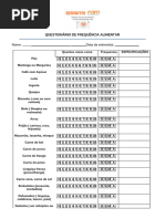 Modelo de Recordatório Alimentar 24h | PDF