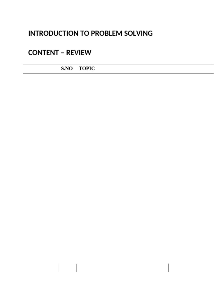 Introduction to Problem Solving | PDF | Algorithms | Computer Programming